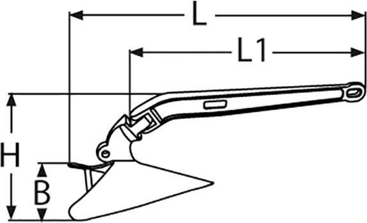 RVS Ploegschaar Anker 35 kg | bol.com