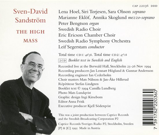Sven-David Sandström - The High Mass (2 CD), Sven-David Sandstrom ...