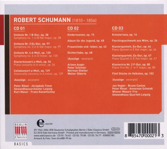 Various Artists - Schumann-Die Schonsten Werke (3 CD), various artists | Muziek | bol