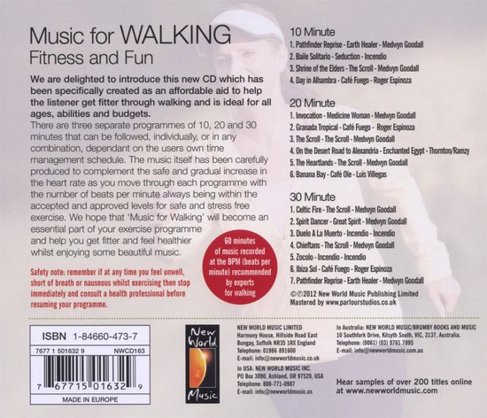 Various Artists - Music For Walking (CD), various artists | CD (album ...