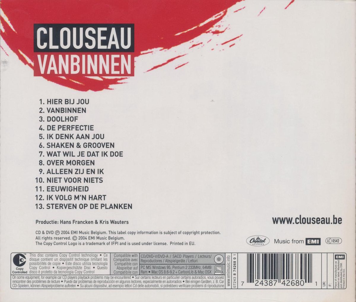 CLOUSEAU - Van Binnen, Clouseau | Muziek | bol