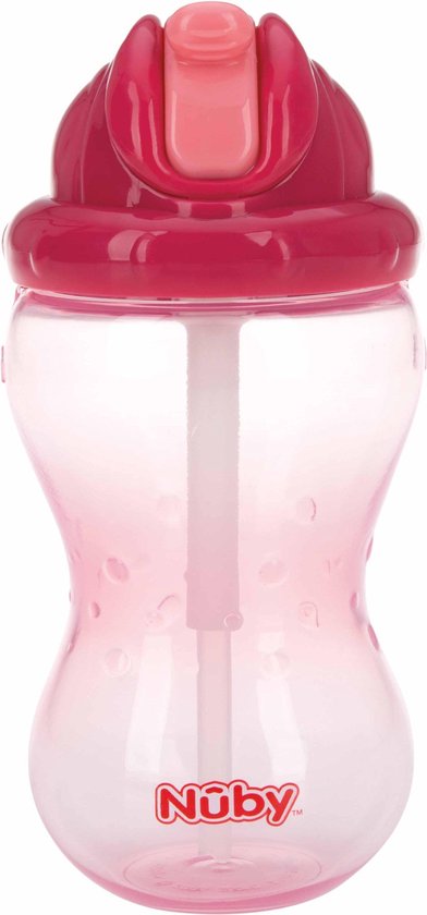 Nuby Flip-It Drinkbeker - 360 ml - Roze | bol