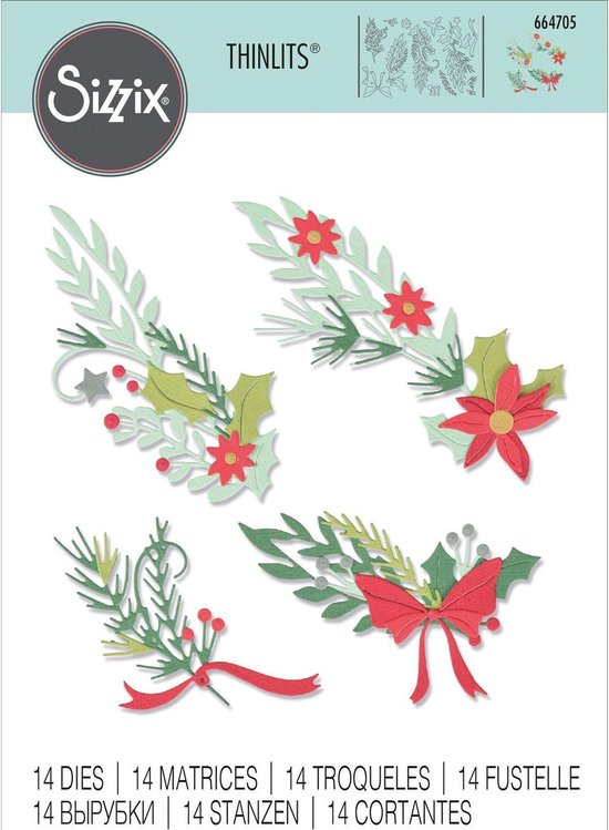 Sizzix Thinlits Snijmal Set - Festive Banners - 14 stuks | bol.com