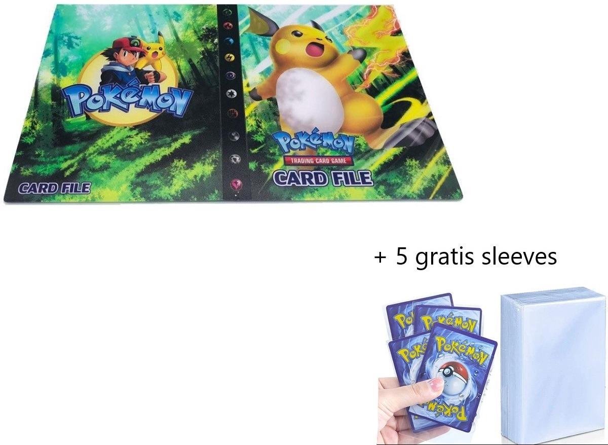 Verzamelmap + 5 gratis sleeves – Geschikt Voor pokemon kaarten – 240 ...