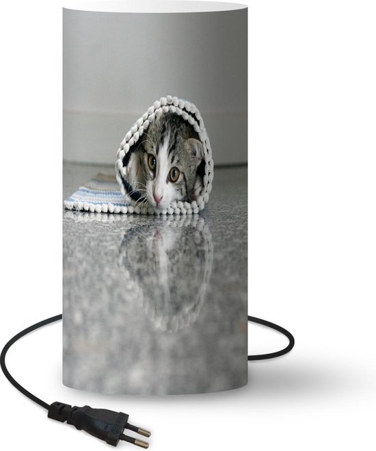 Lamp - Nachtlampje - Tafellamp slaapkamer - Kat - Tapijt - Vloer - 54 ...