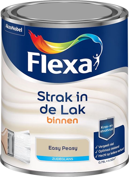 Flexa - Strak in de Lak Binnenlak Zijdeglans - Easy Peasy - Mengverf ...