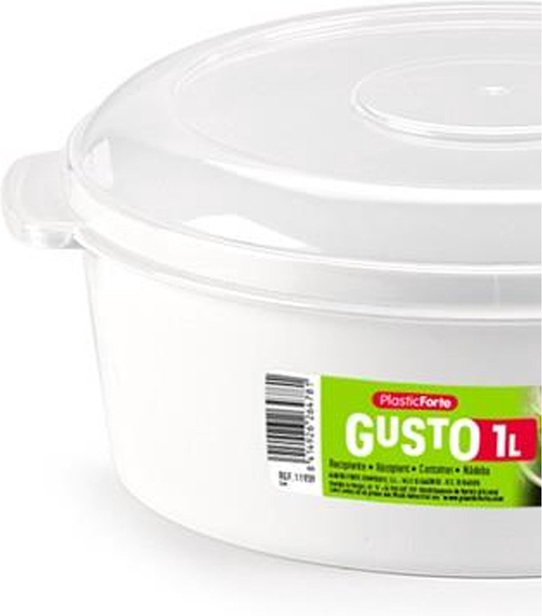 Plastic Forte Magnetronschaal - 3x - 1 liter - wit/transparant ...
