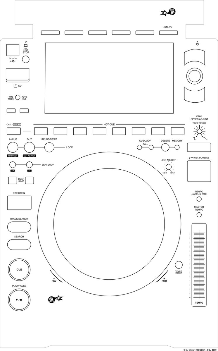 dj-skins Pioneer DJ - CDJ-3000 Skin - White aka Star Trooper - DJ-skin ...