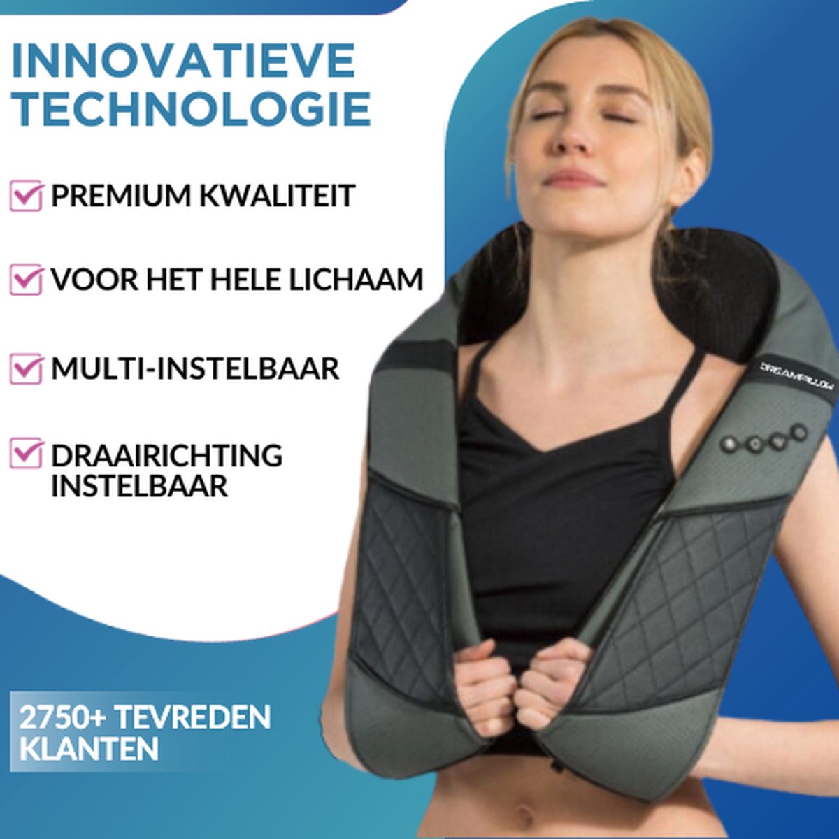 Shiatsu Massagekussen - Dreampillow - Nekmassage Apparaat - Massage Apparaat -... | bol