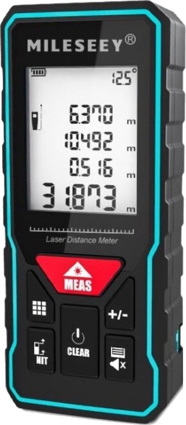Mileseey Lasermeter - Laser Meter 80 Meter Bereik - Afstandmeter Alle ...