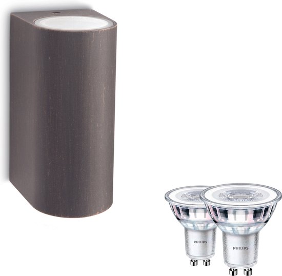 Philips Nightingale Wandlamp voor Buiten Up & Down (Roestbruin ...
