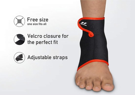 Nivia Orthopedic Slip-in Ankle Brace (Black, Size - Small) | Material ...