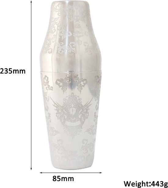 Parisian shaker Zilver 700ml | bol.com