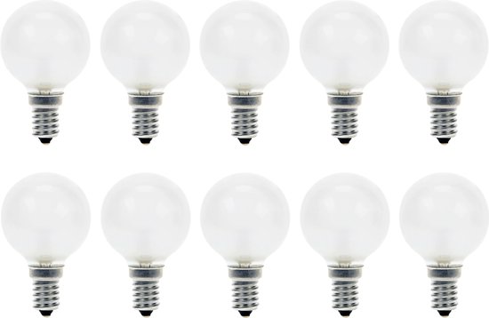 10x Gloeilamp Kogellamp | Kleine fitting E14 | 7W Mat | bol