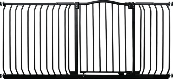 Bettacare Huisdierenhekje met Gebogen Bovenkant, 216-225cm, Mat Zwart | bol