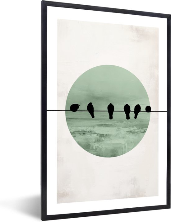FrameYourWall® - Fotolijst met poster 80x120 - Vogels - Abstract ...
