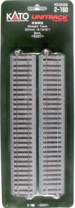 H0 Kato Unitrack 2-160 Rechte rails 227 mm 2 stuk(s) | bol