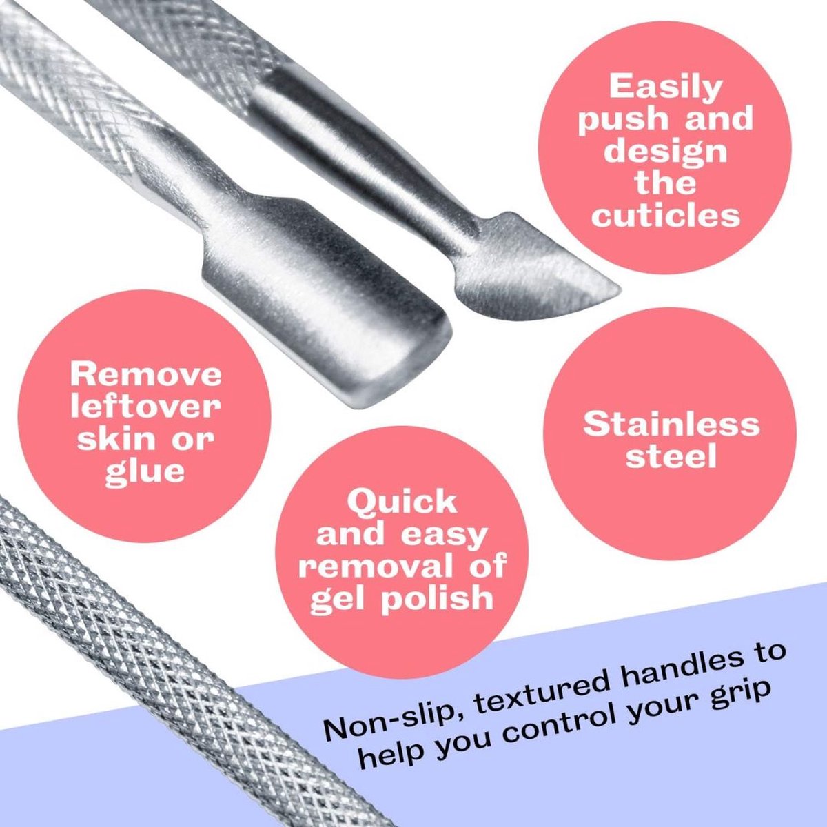 Repousse-cuticules GUAPÀ® | Patte de cuticule | Bokkepoot Metal | Outil ...