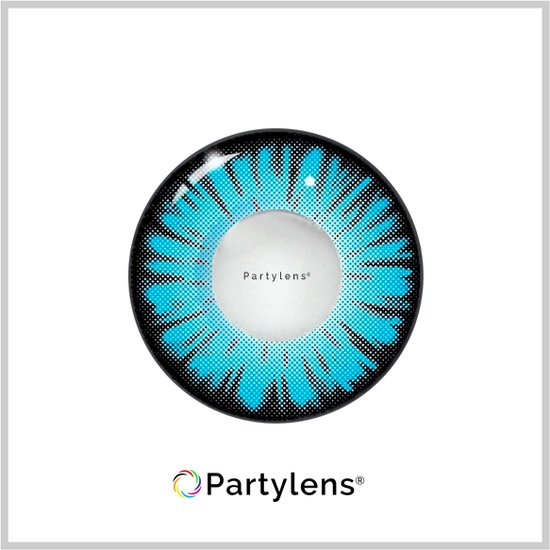 Partylens® kleurlenzen - Miracle Light Blue - jaarlenzen met lenshouder ...