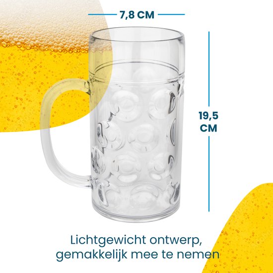 MyDrinkglass Plastic Bierpul | Bierpul Plastic | 58 Stuks | Oktoberfest | Plastic... | bol