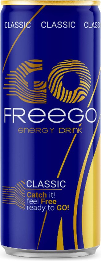 Freego - Classic Energy Drink - 0,25L - 24 blikken | bol