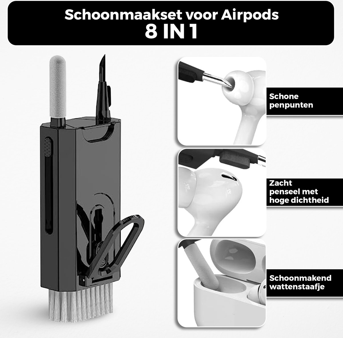 Tandora 8-in-1 Cleaning Pen - Schoonmaak Set Geschikt voor Computer ...