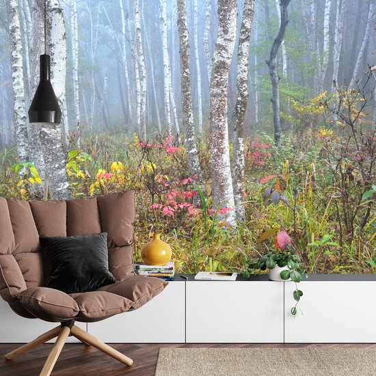 Fotobehang Bos In Mist | bol