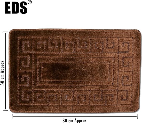 Anti-slip badmat in Griekse stijl - Set van 2 badmatten - Inclusief 1 ...
