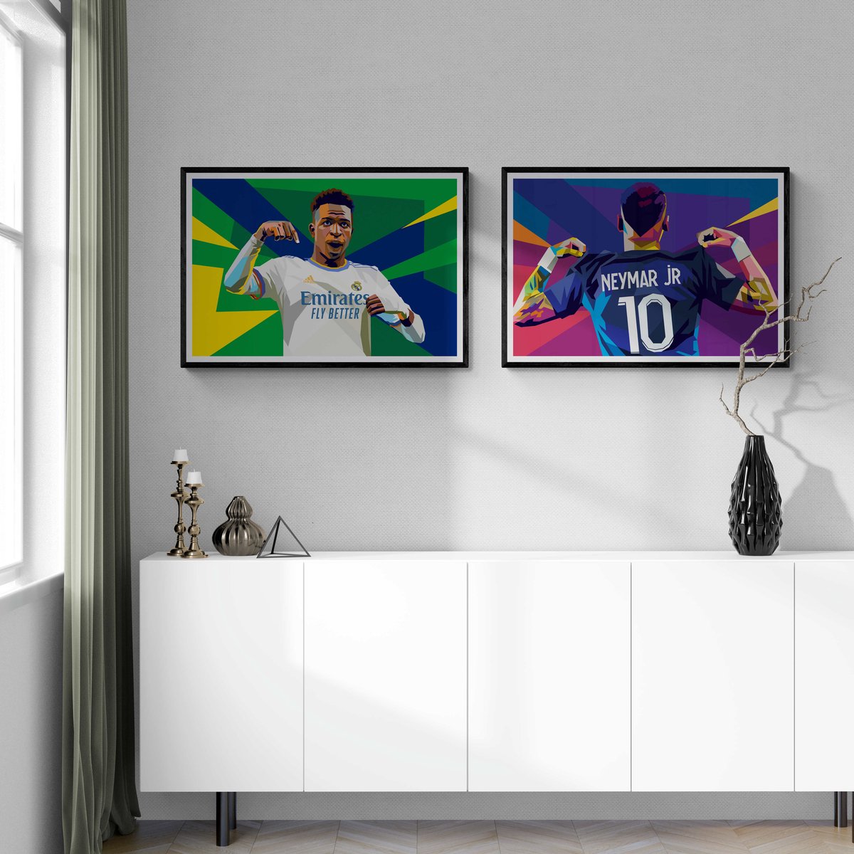 Vini jr poster | Vinicius Junior Pop Poster | Braziliaans Voetbalposter ...