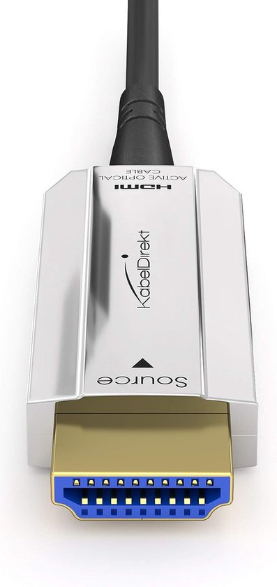 KabelDirekt - optische HDMI 2.0 kabel - 50m - PRO Series - 4K @ 60Hz | bol