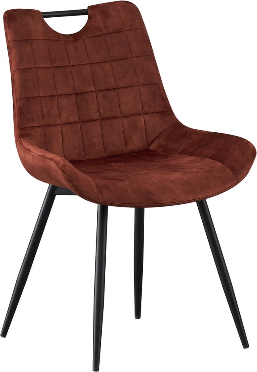 Stoel Nick Roest - Bouclé - Set van 2 - Zithoogte 46.5 cm - Zitdiepte ...