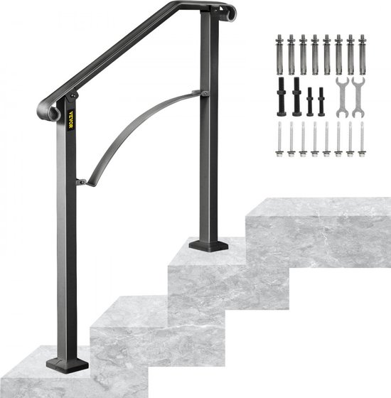 Balustrade Trap Smeedijzeren Leuning 2-3 Treden Trap Leuning 37 cm ...