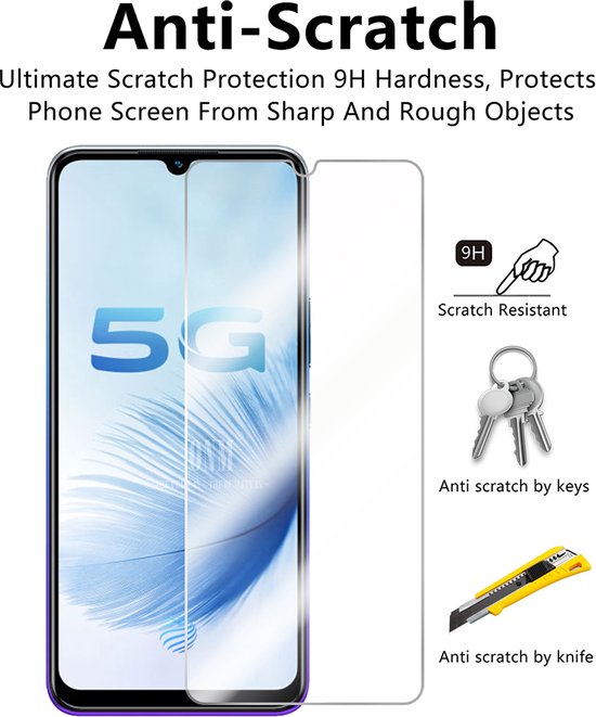 Beschermlaagje - Vivo S6 5G - Gehard Glas - 9H - Screenprotector | bol