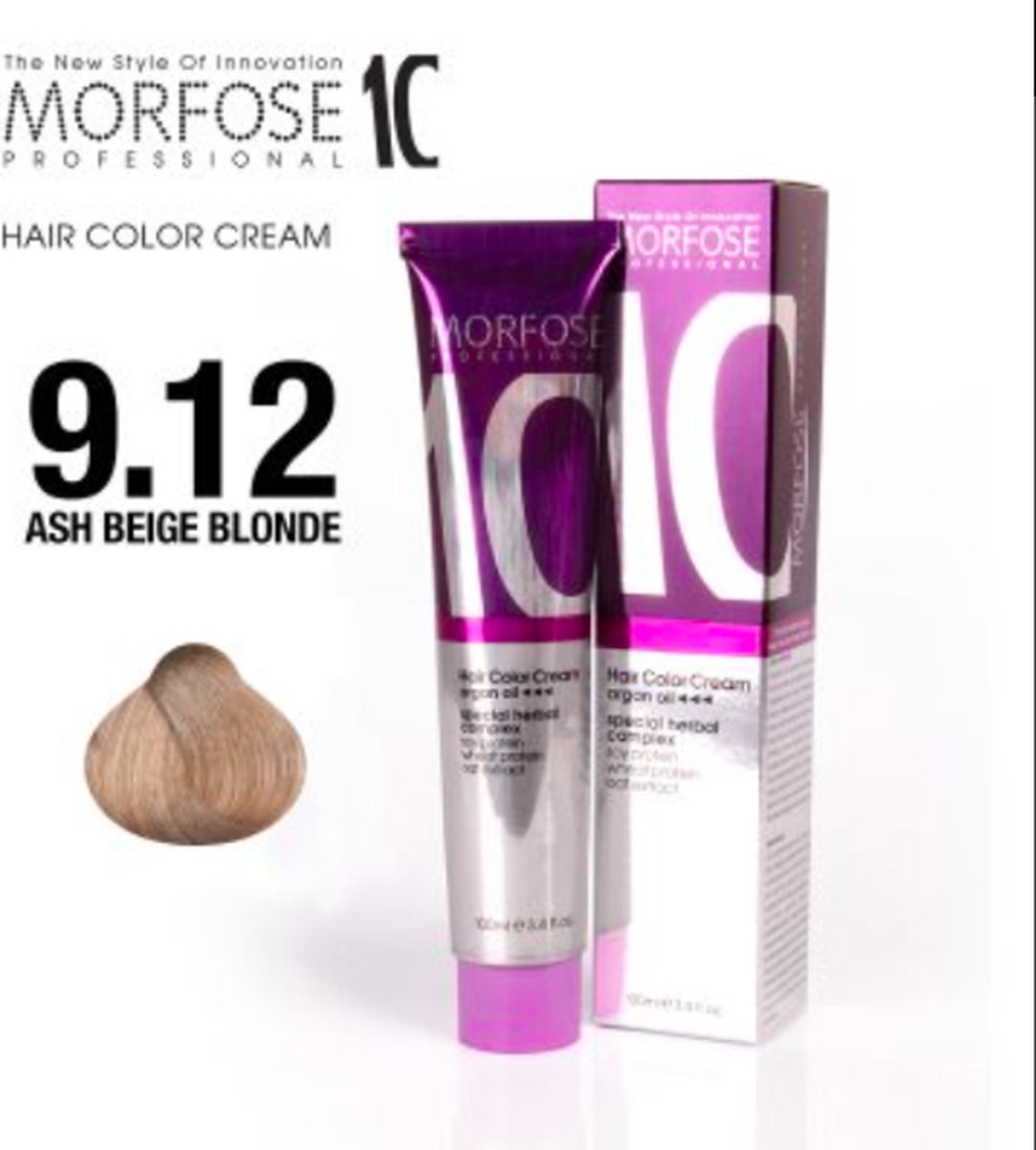 Morfose Color Cream 9.12 Ash Beige Blonde 100ml | bol.com