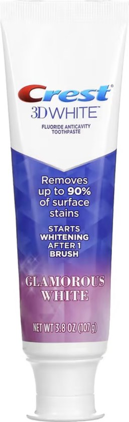 Crest - 3D White - Toothpaste - Glamorous White - 107 g | bol