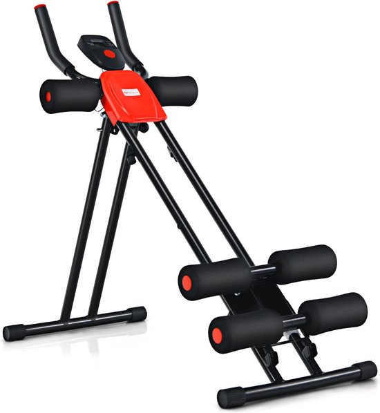 COSTWAY Opvouwbare Buiktrainer - Workout Machine - 110x40,5x88,5cm ...