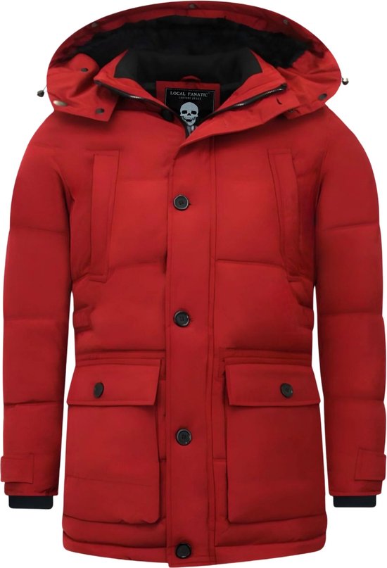 Winter Jas Heren - Parka Jas Heren - 8667 - Rode Jas | bol