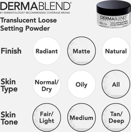 Dermablend - Loose Setting Powder - Fixerende Poeder - Original - 28g | bol