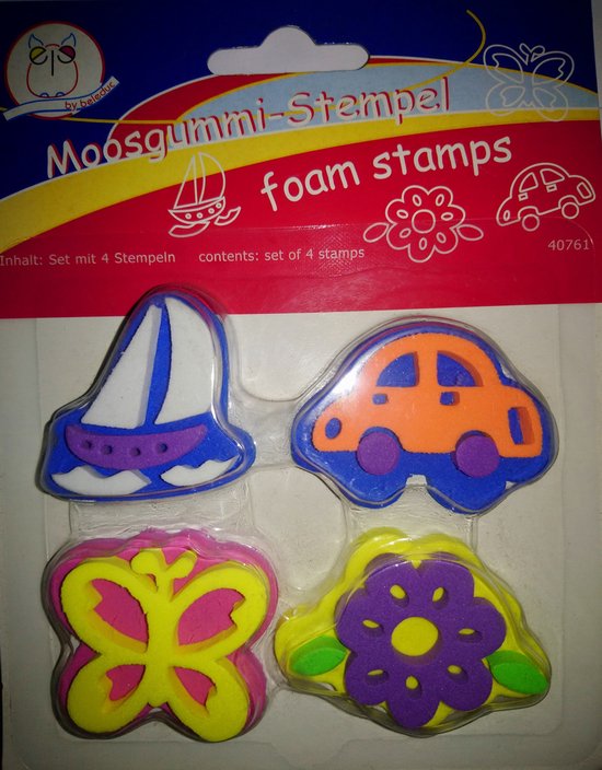 Stempel - set van 4 - foam | bol