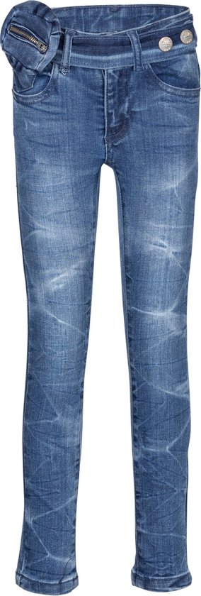 Dutch Dream Denim-Girls Skinny jeans Ngombe met riempje -Washed Blue ...