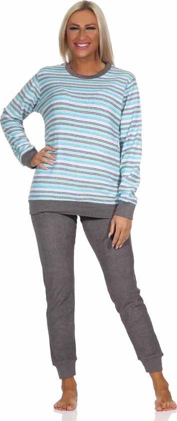 Normann badstof dames pyjama Creative 70261 - Groen - S 36/38 | bol