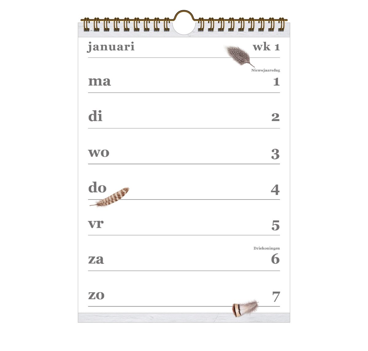 Weekkalender 2024 - Spiraalkalender 2024 - nr.4 (21cm x 15cm) A-5 ...