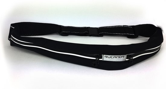 Rucanor Running Mini Heuptas Met 2 Ritsen Unisex Zwart Onesize | bol