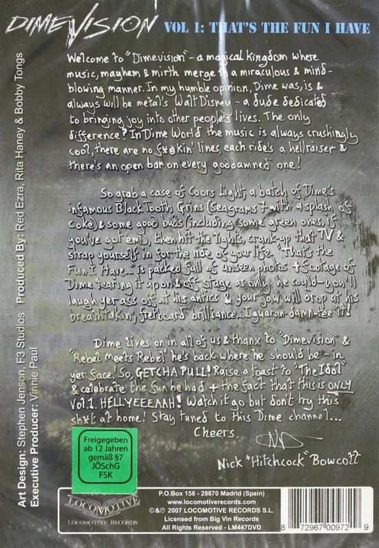 Dimevision Vol.1, Dimebag Darrell | Muziek | bol