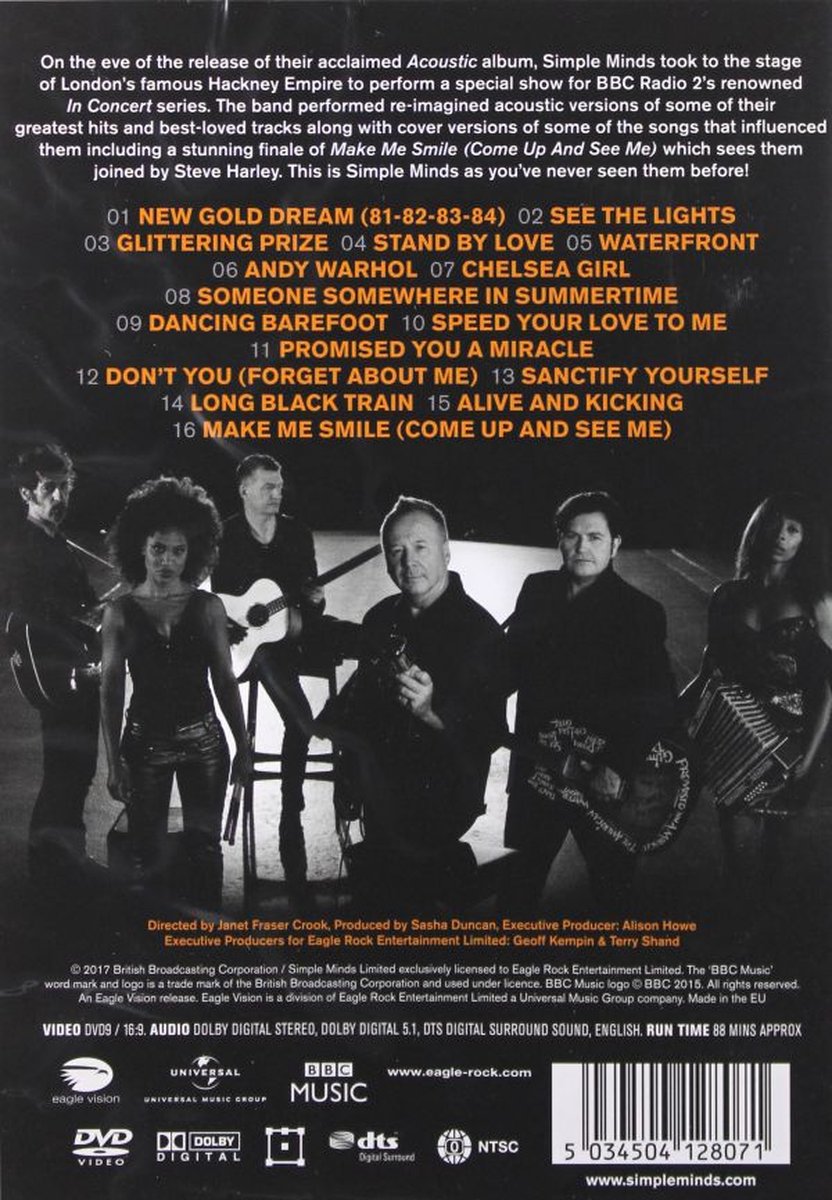 Acoustic In Concert (DVD) (Live), Simple Minds | Muziek | bol