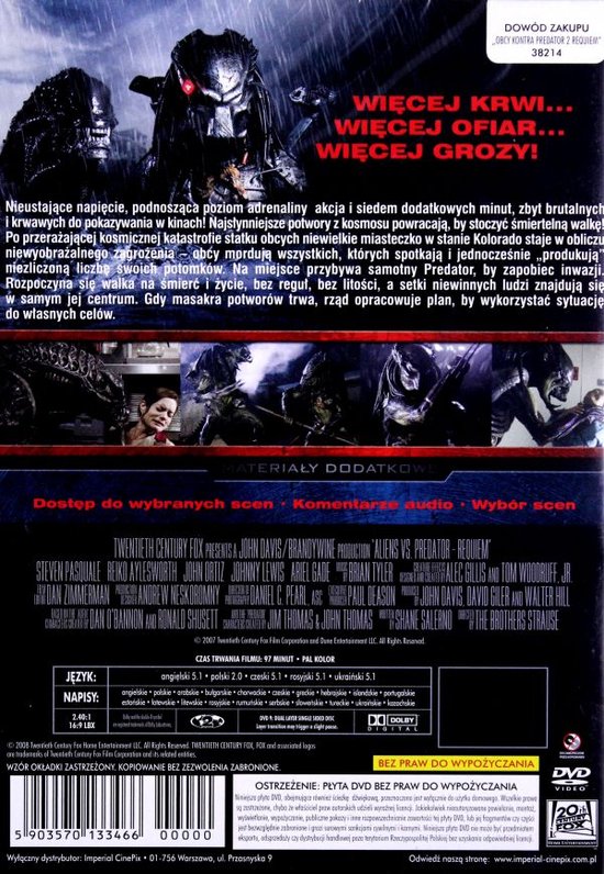 AVP2: Aliens vs. Predator 2 - Requiem [DVD] (Dvd), Reiko Aylesworth ...