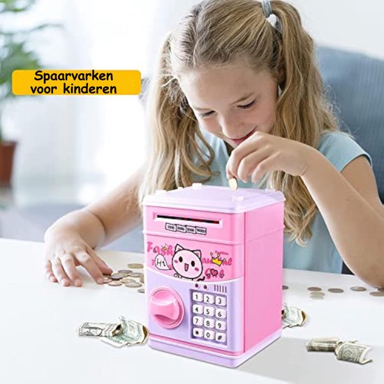 Spaarpot - Met cijferslot - spaarpot met slot - Kluis met Pincode ...