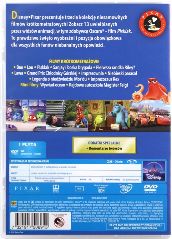 Pixar Short Films Collection: Vol. 3 [DVD] (Dvd), Jack Recknitz | Dvd's ...