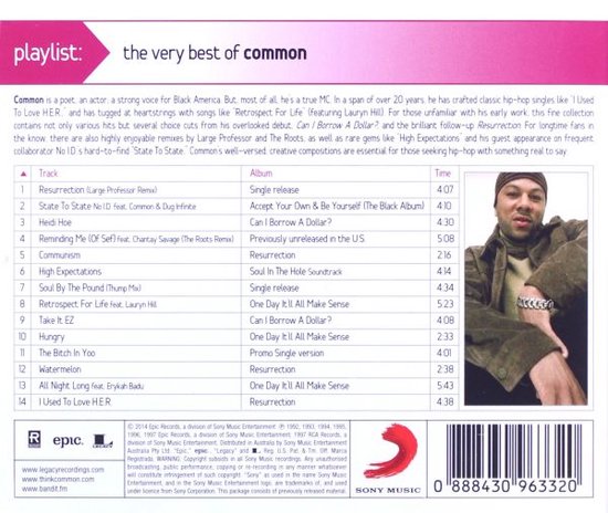 Common: Playlist: The Very Best of Common [CD], Common | CD (album ...