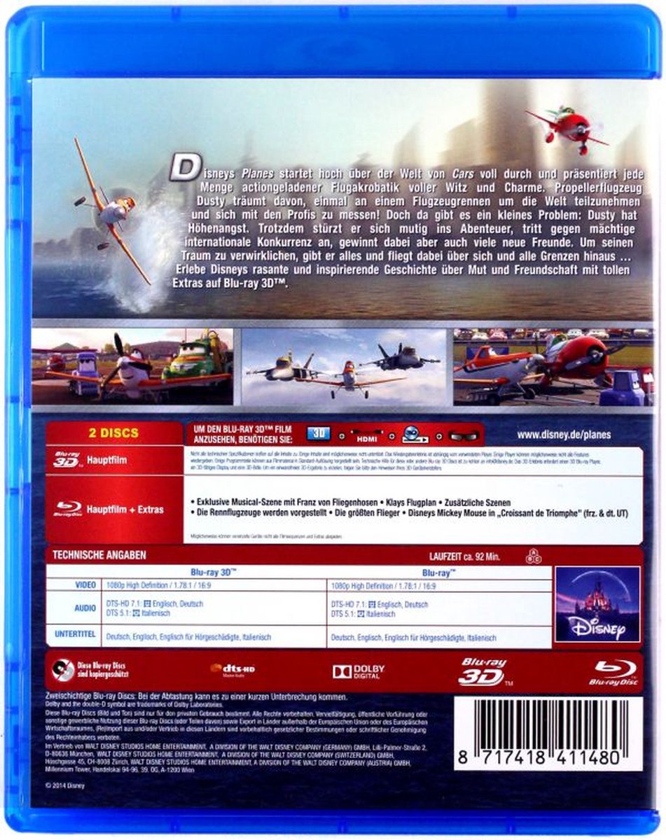 Planes [Blu-Ray 3D]+[Blu-Ray], Carlos Alazraqui | Dvd's | bol.com